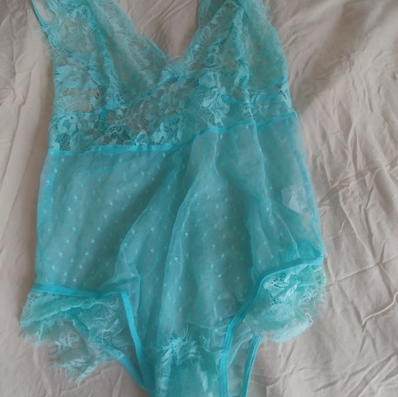 Other | Baby Blue Sheer Teddy Lingerie | Poshmark